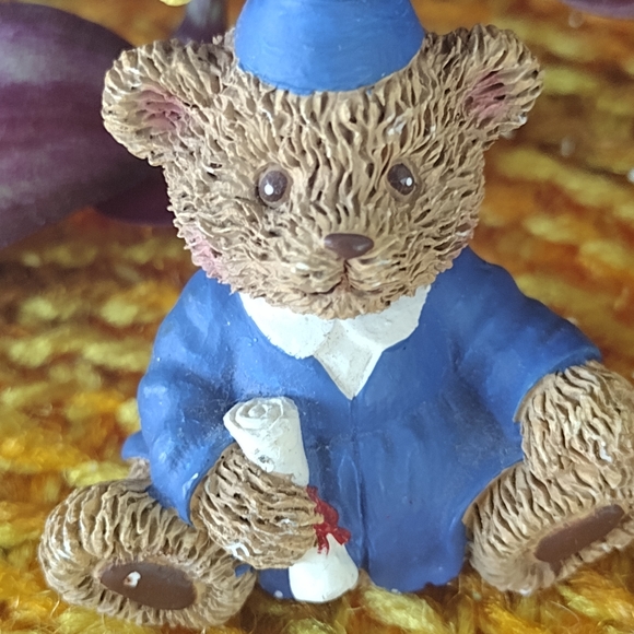 Accents | Darling Tiny Graduating Bear With Graduation Cap Gown Holding ...